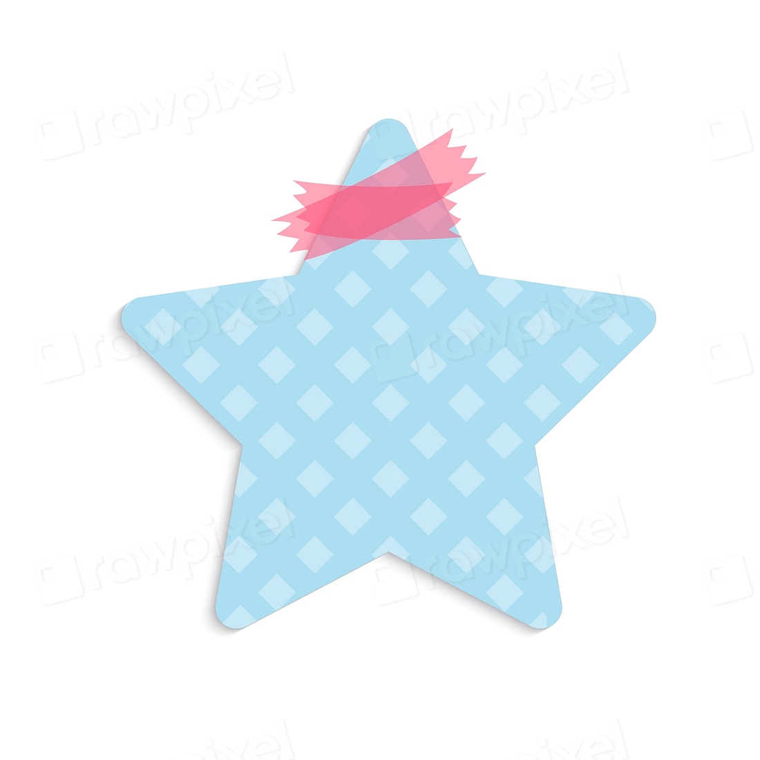 Blank blue star reminder note | Premium Vector - rawpixel