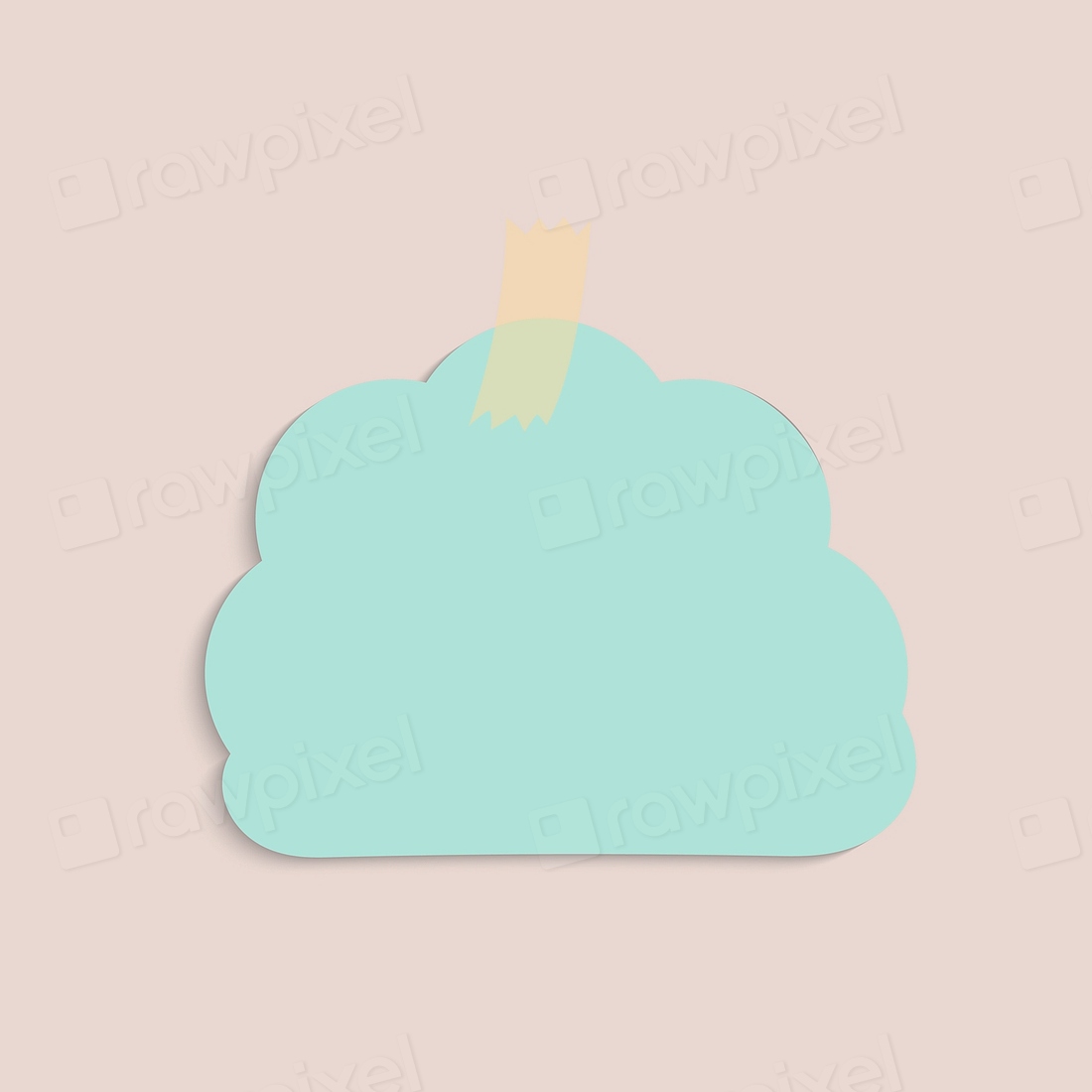 Blank green cloud reminder note | Premium Vector - rawpixel