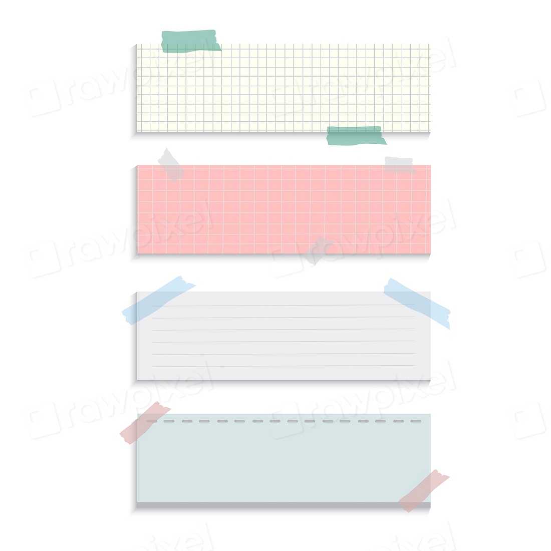 Rectangle reminder paper notes vector | Premium Vector - rawpixel