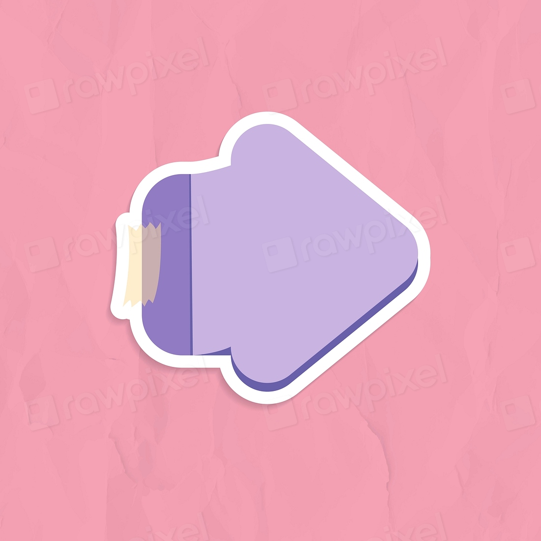 Purple arrow shaped reminder note | Premium Vector - rawpixel