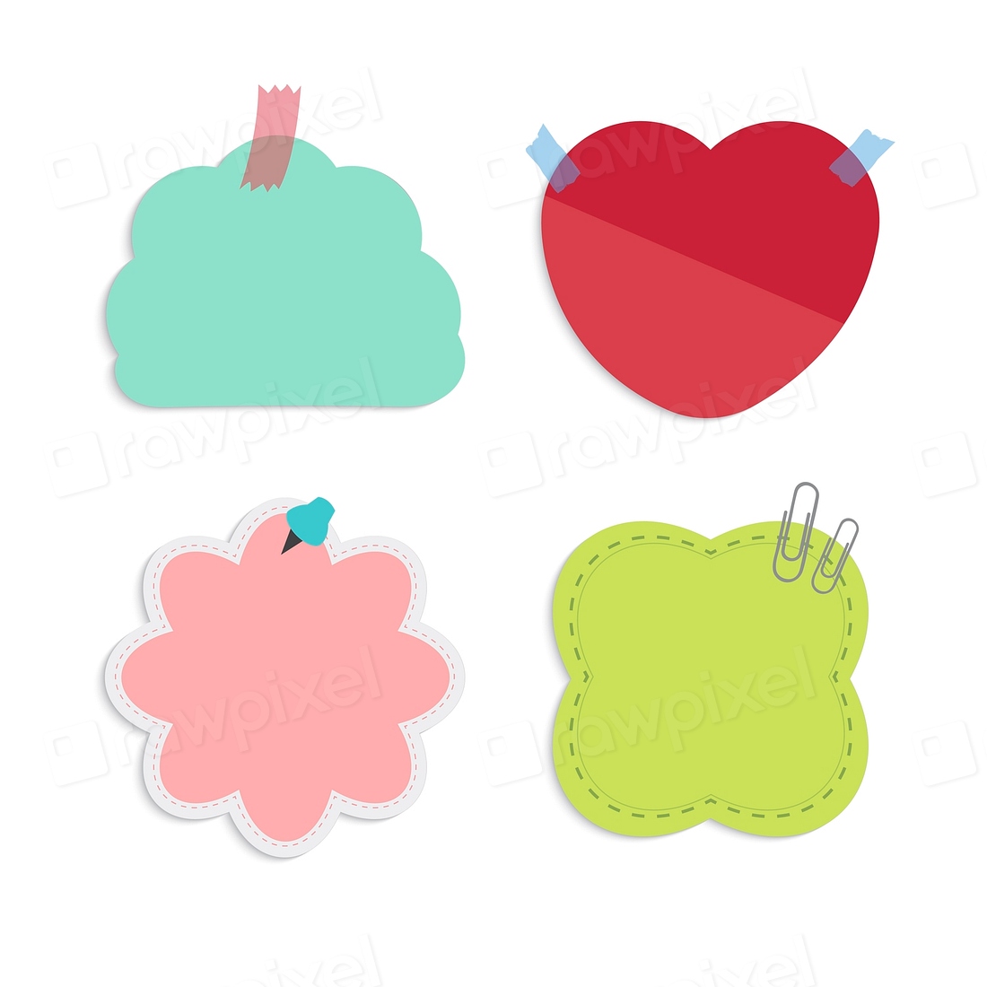 Colorful reminder notes vector set | Premium Vector - rawpixel