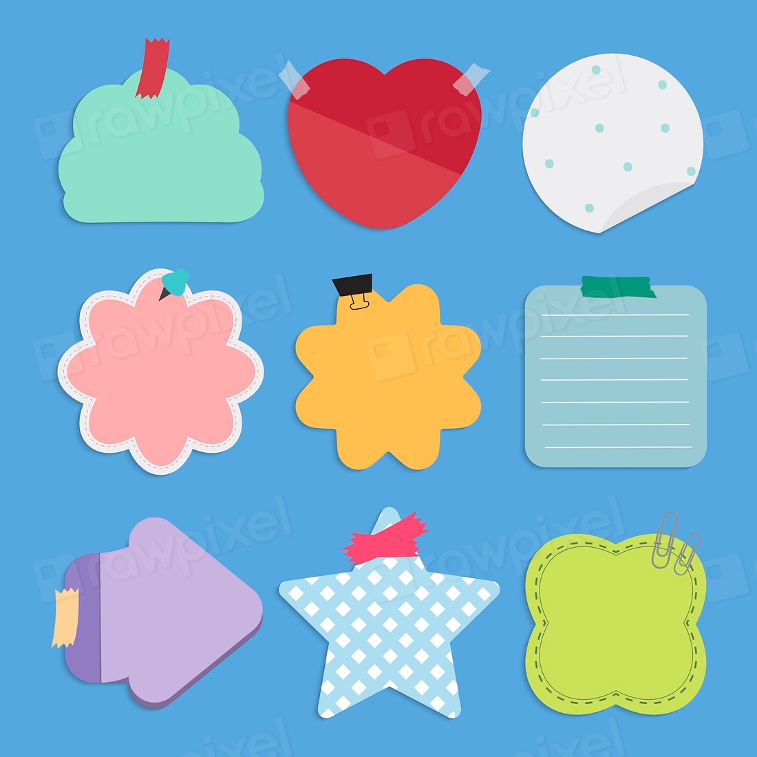 Colorful reminder notes vector set | Premium Vector - rawpixel