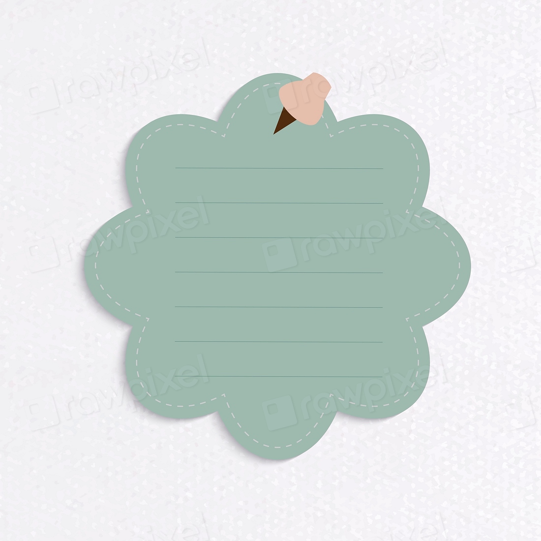 Blank flower shape notepaper set | Premium Photo - rawpixel