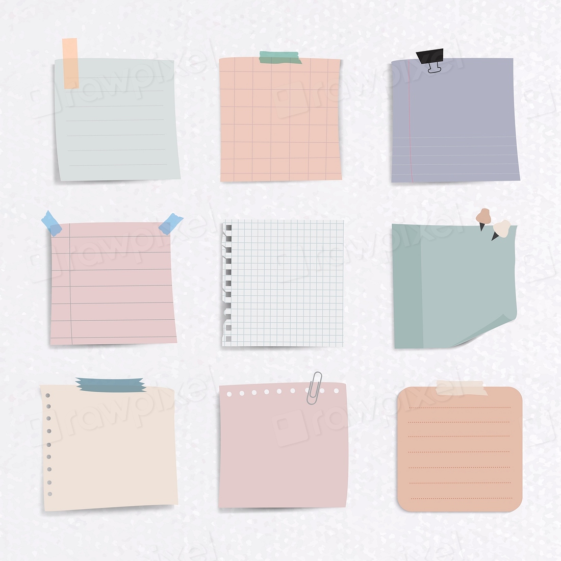 Set notepaper textured paper background | Premium Vector - rawpixel