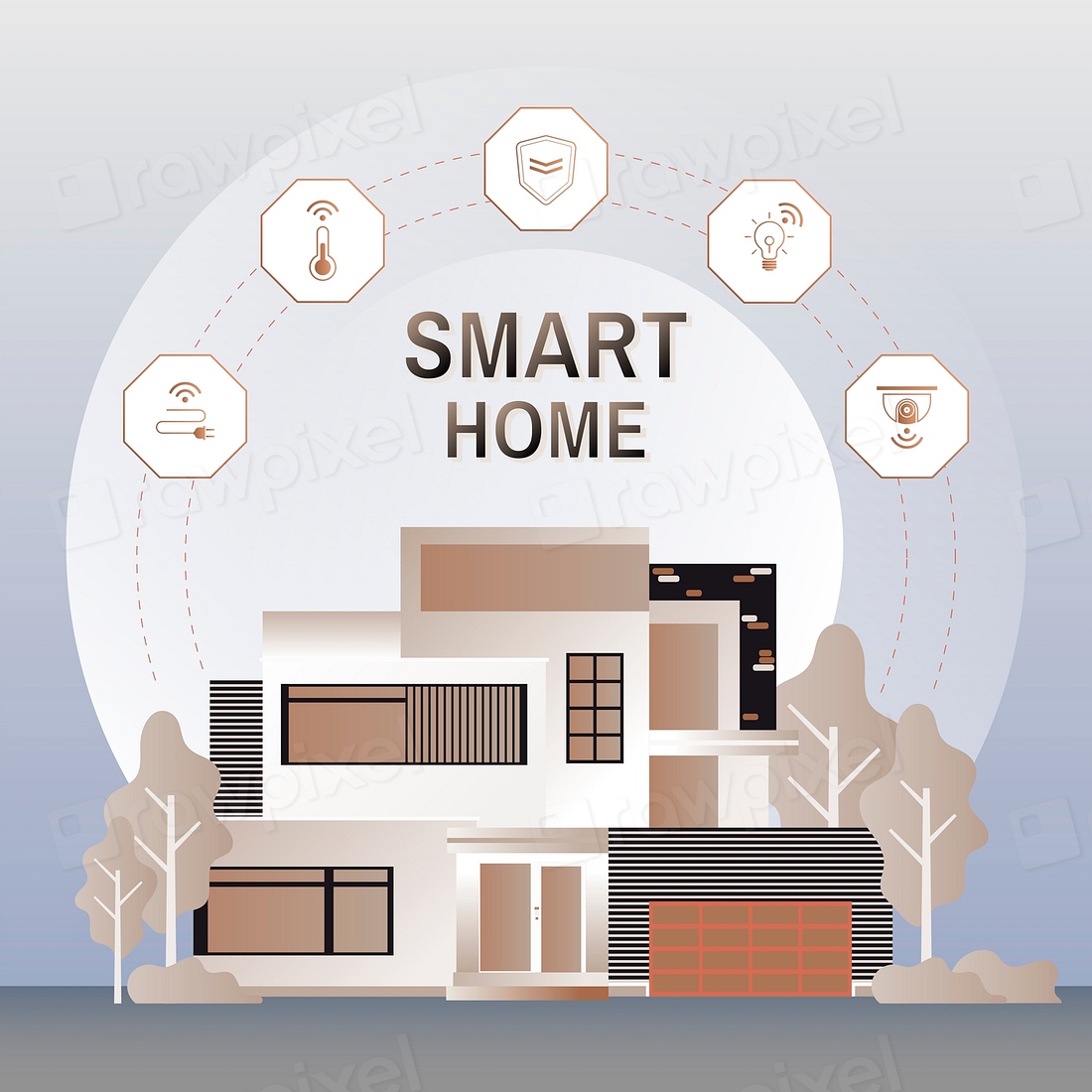 Smart home technology infographic vector | Premium Vector - rawpixel