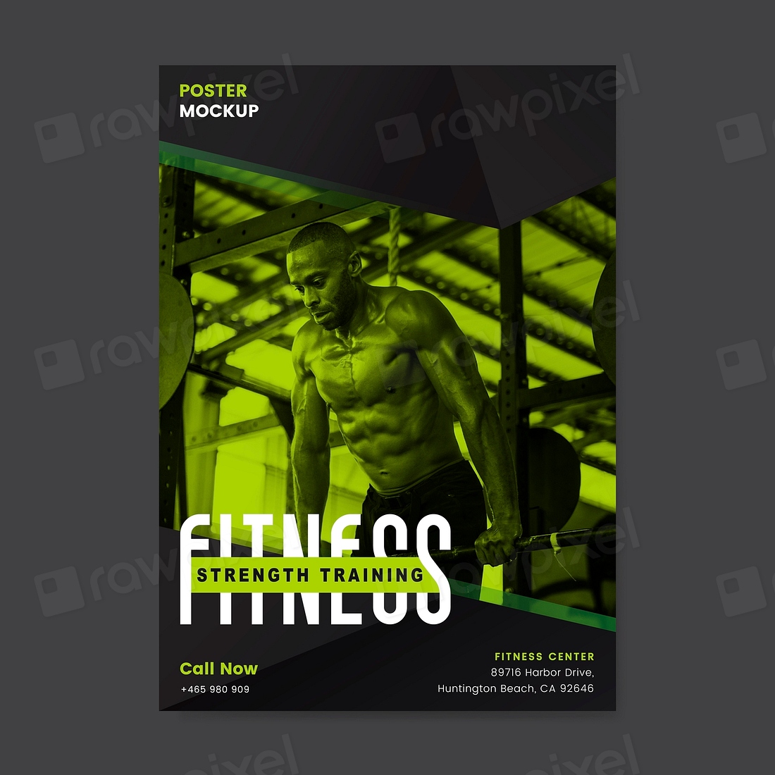 Fitness strength training poster vector | Free Vector - rawpixel