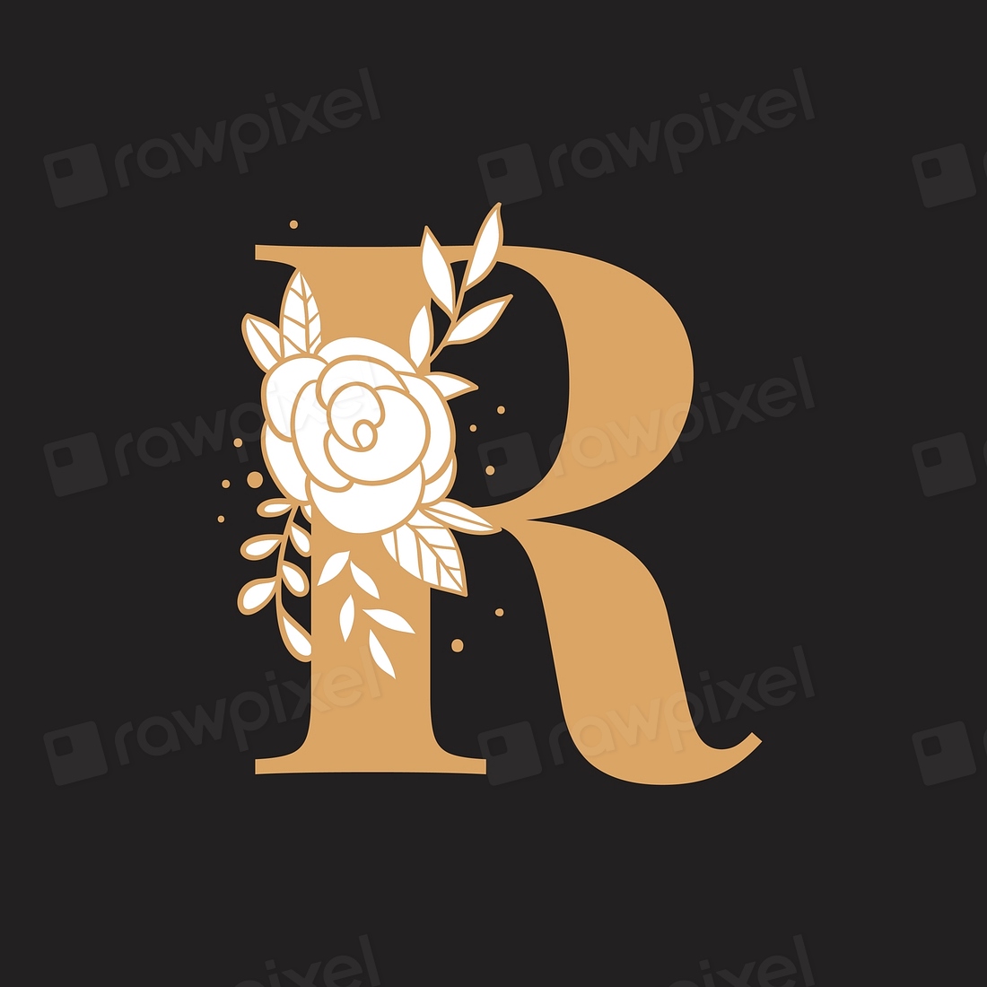 Botanical capital letter R vector | Premium Vector - rawpixel