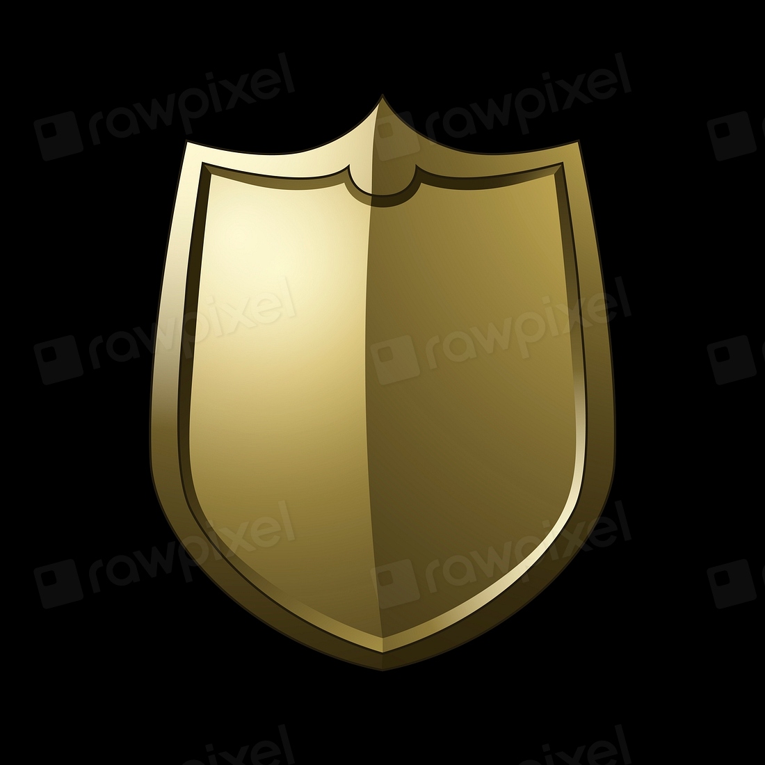 Golden Baroque shield elements vector | Premium Vector - rawpixel