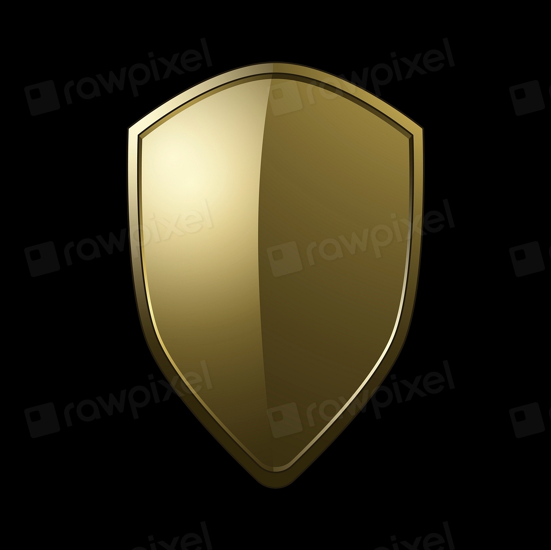 Golden Baroque shield elements vector | Premium Vector - rawpixel