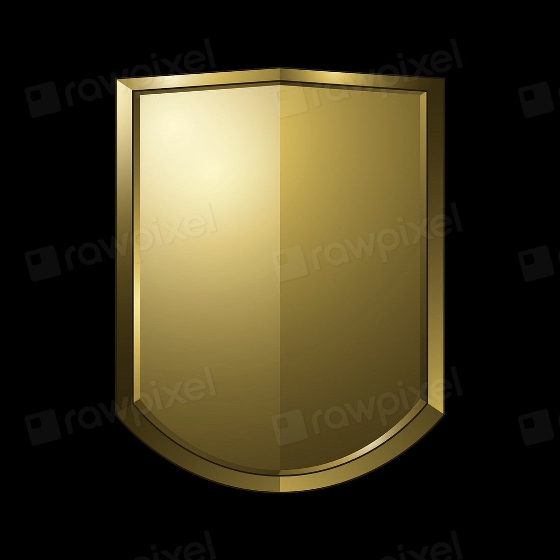 Golden Baroque shield elements vector | Premium Vector - rawpixel