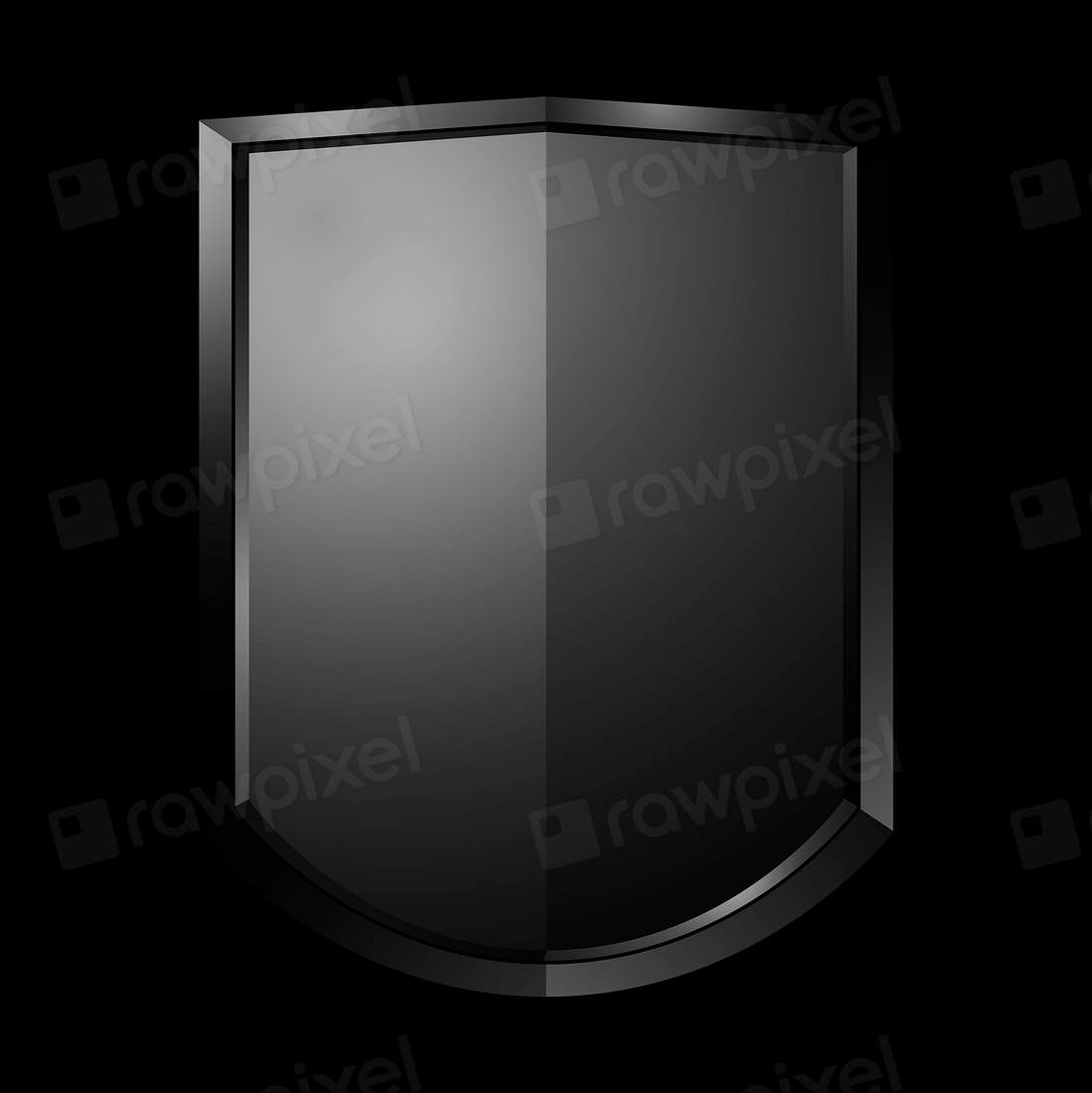 Black Baroque shield elements vector | Free Vector - rawpixel