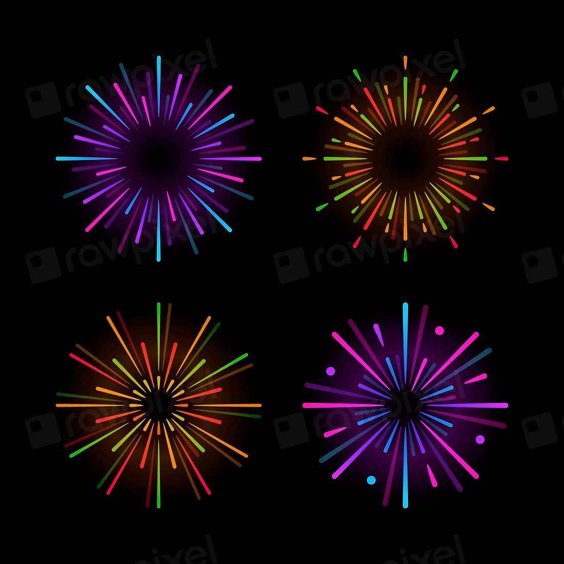 Set of firework explosion vectors | Premium Vector - rawpixel