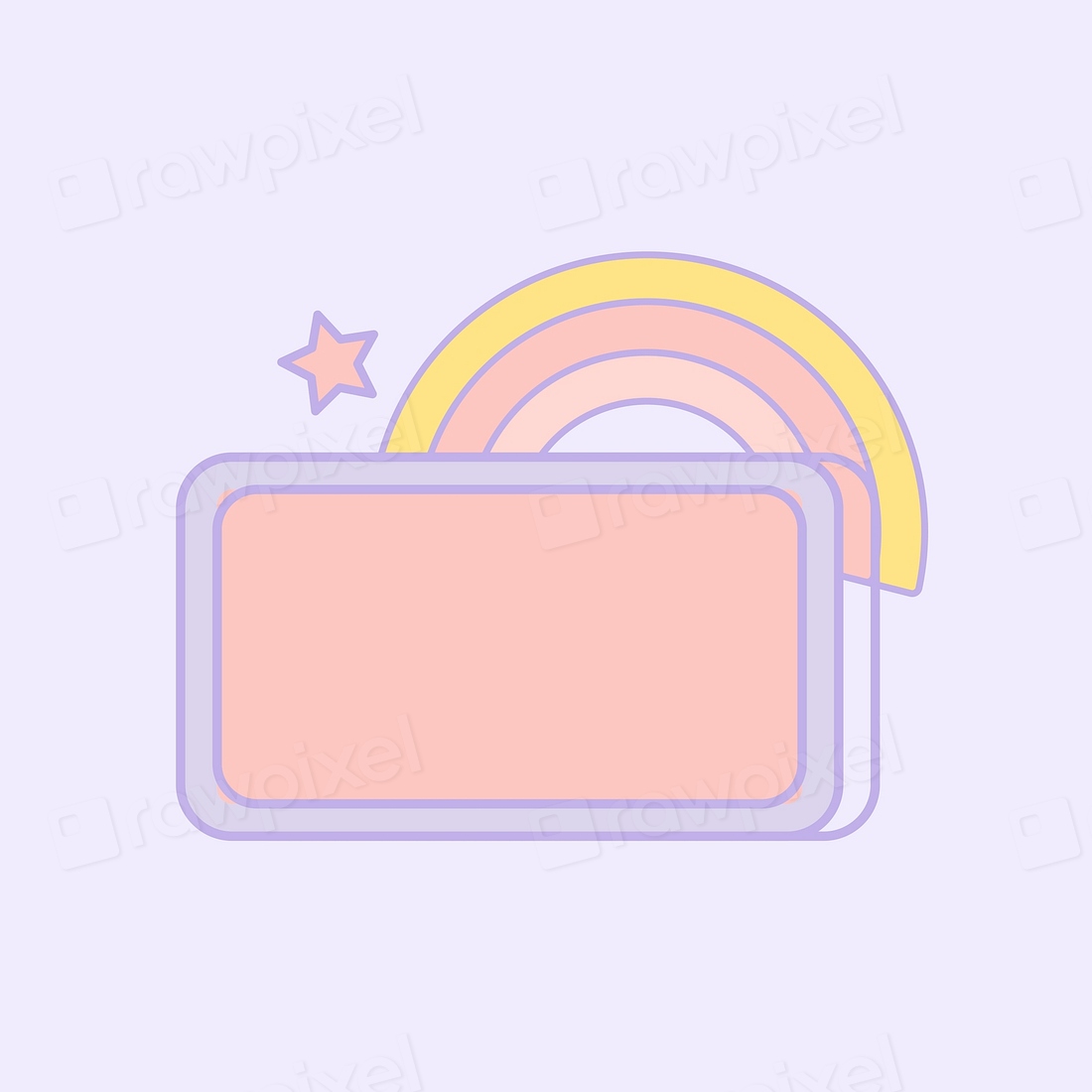 Cute pastel rainbow sign vector | Premium Vector - rawpixel