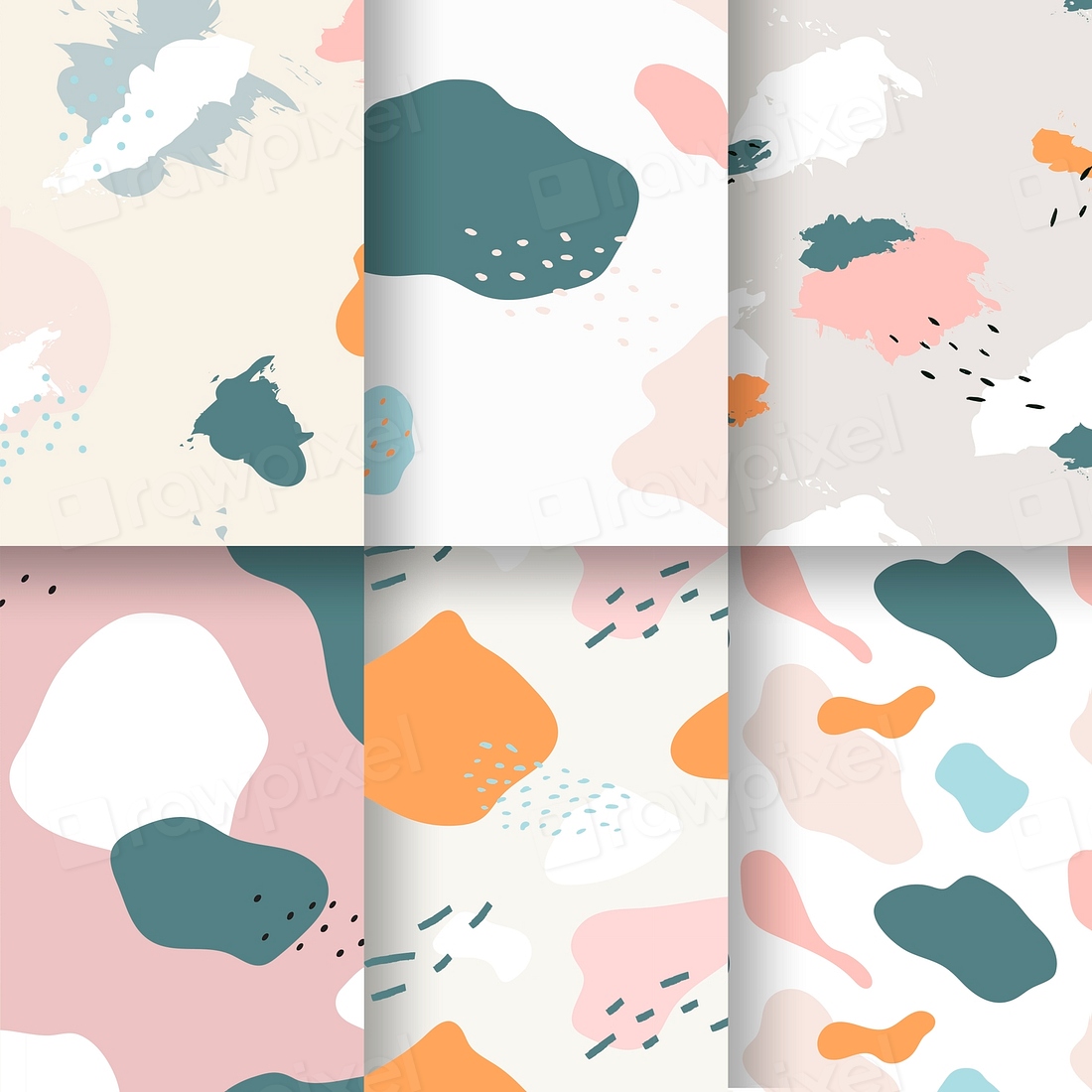 Pastel Memphis pattern design vector | Premium Vector - rawpixel