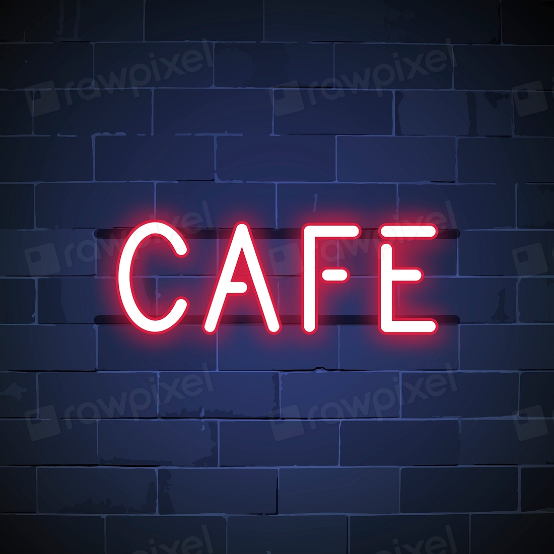 Red cafe neon sign vector | Premium Vector - rawpixel