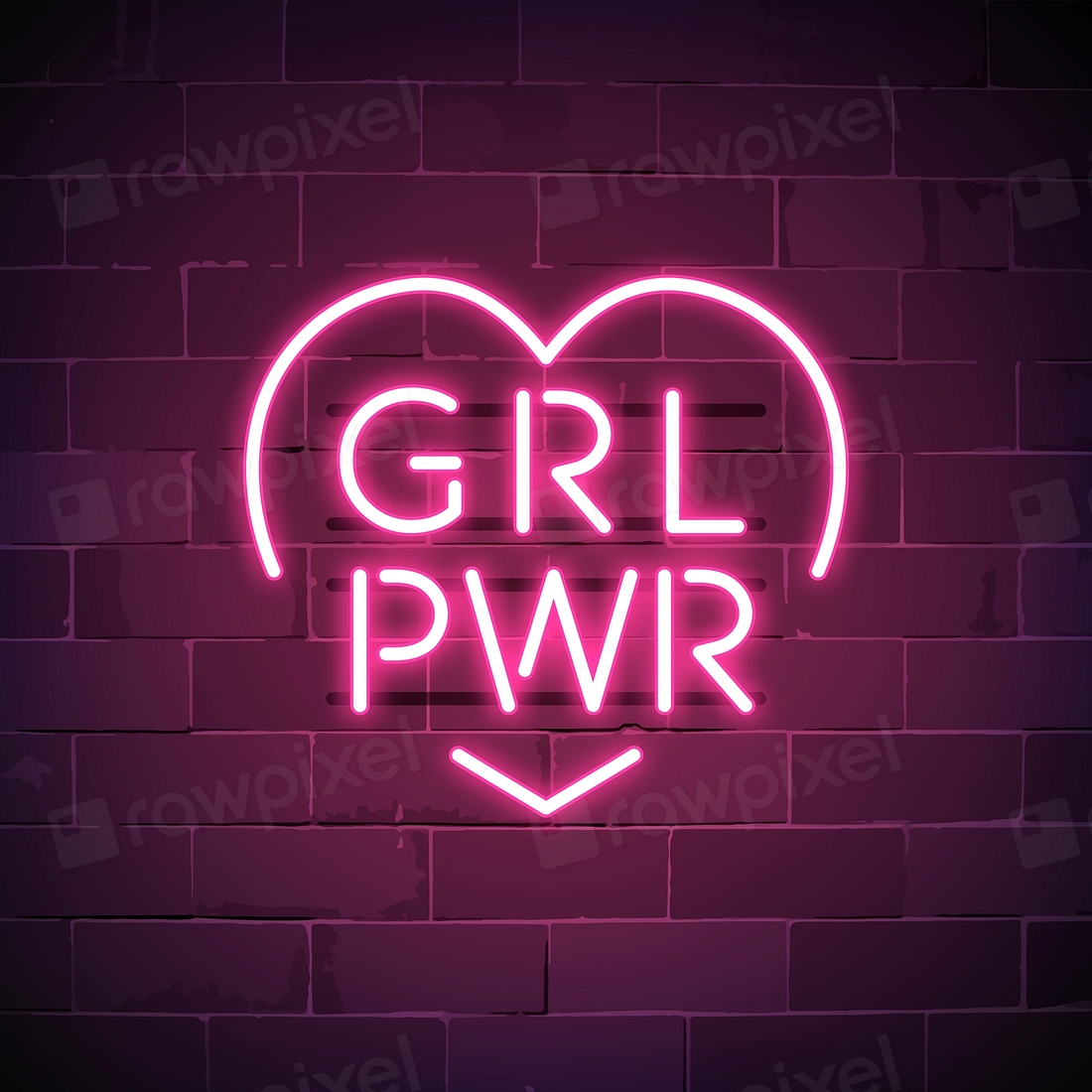 Girl power neon sign vector | Premium Vector - rawpixel