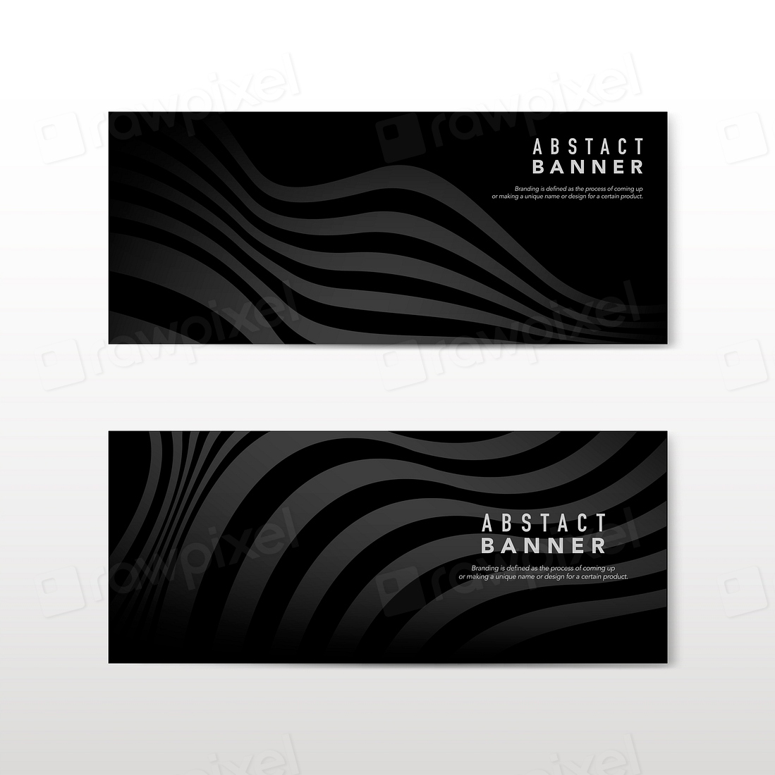 Black abstract banner design vectors | Premium Vector - rawpixel