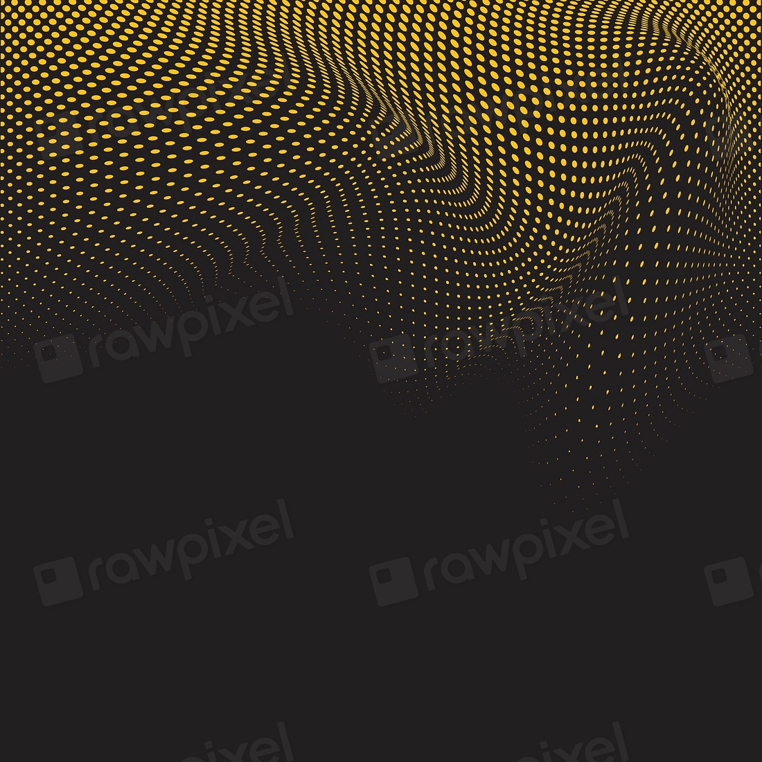Yellow and black wavy halftone | Premium Vector - rawpixel