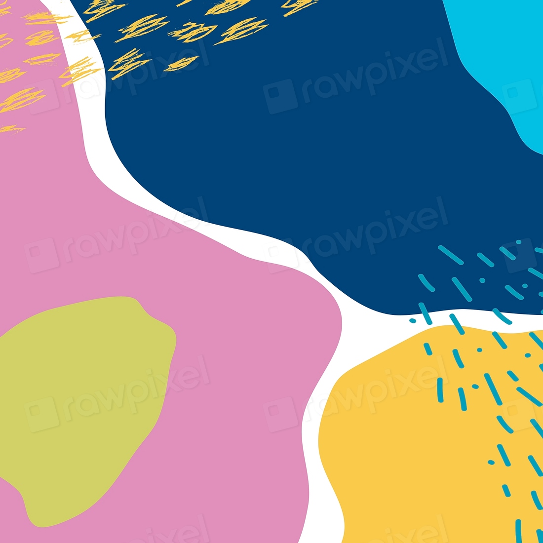 Colorful Memphis design background vector | Free Vector - rawpixel