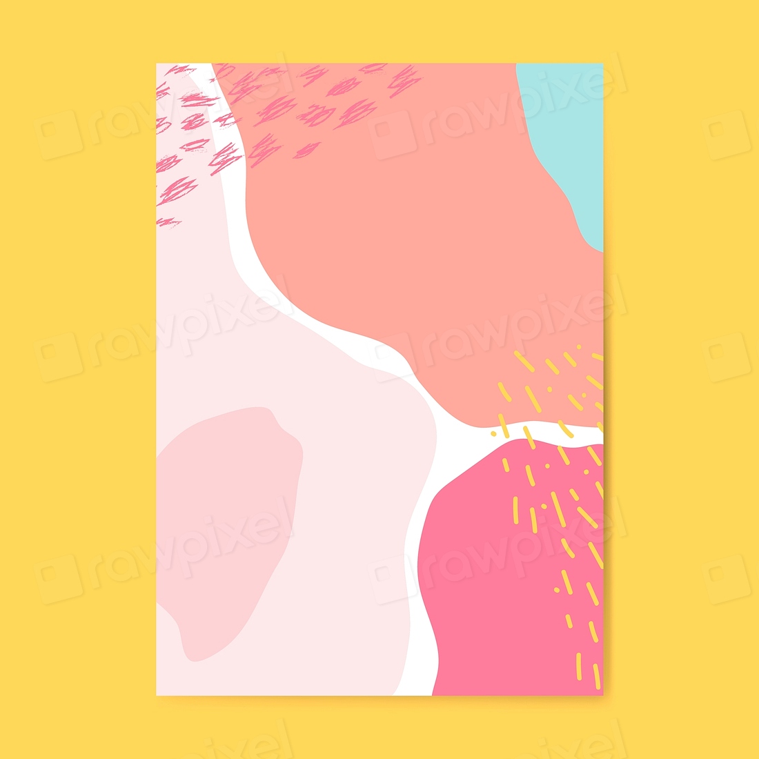 Colorful Memphis style poster vector | Premium Vector - rawpixel