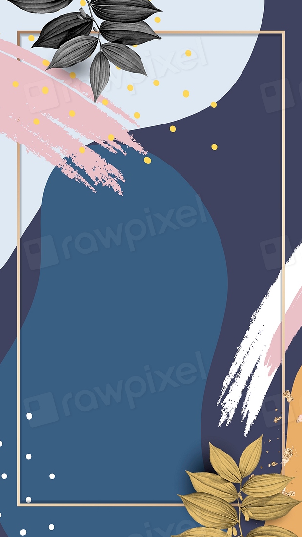 Golden rectangular Memphis frame design | Premium Vector - rawpixel