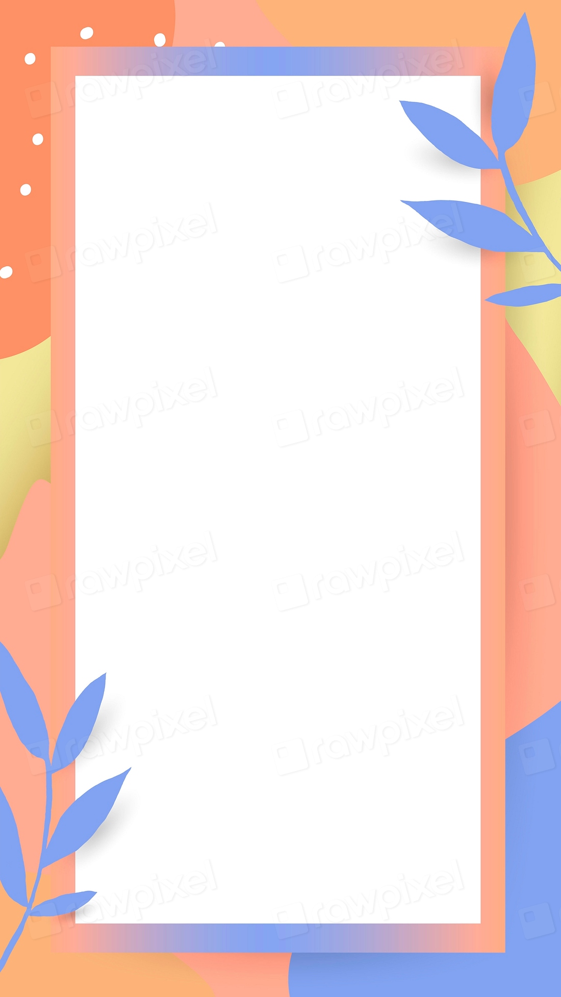 Rectangular Memphis frame design vector | Premium Vector - rawpixel