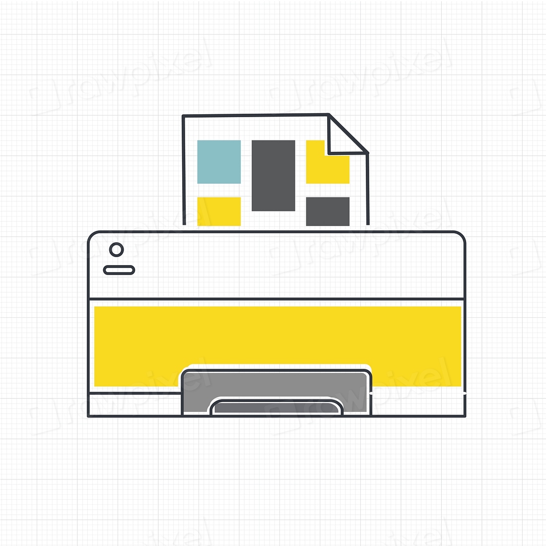 Vector of computer printer icon | Premium Vector - rawpixel