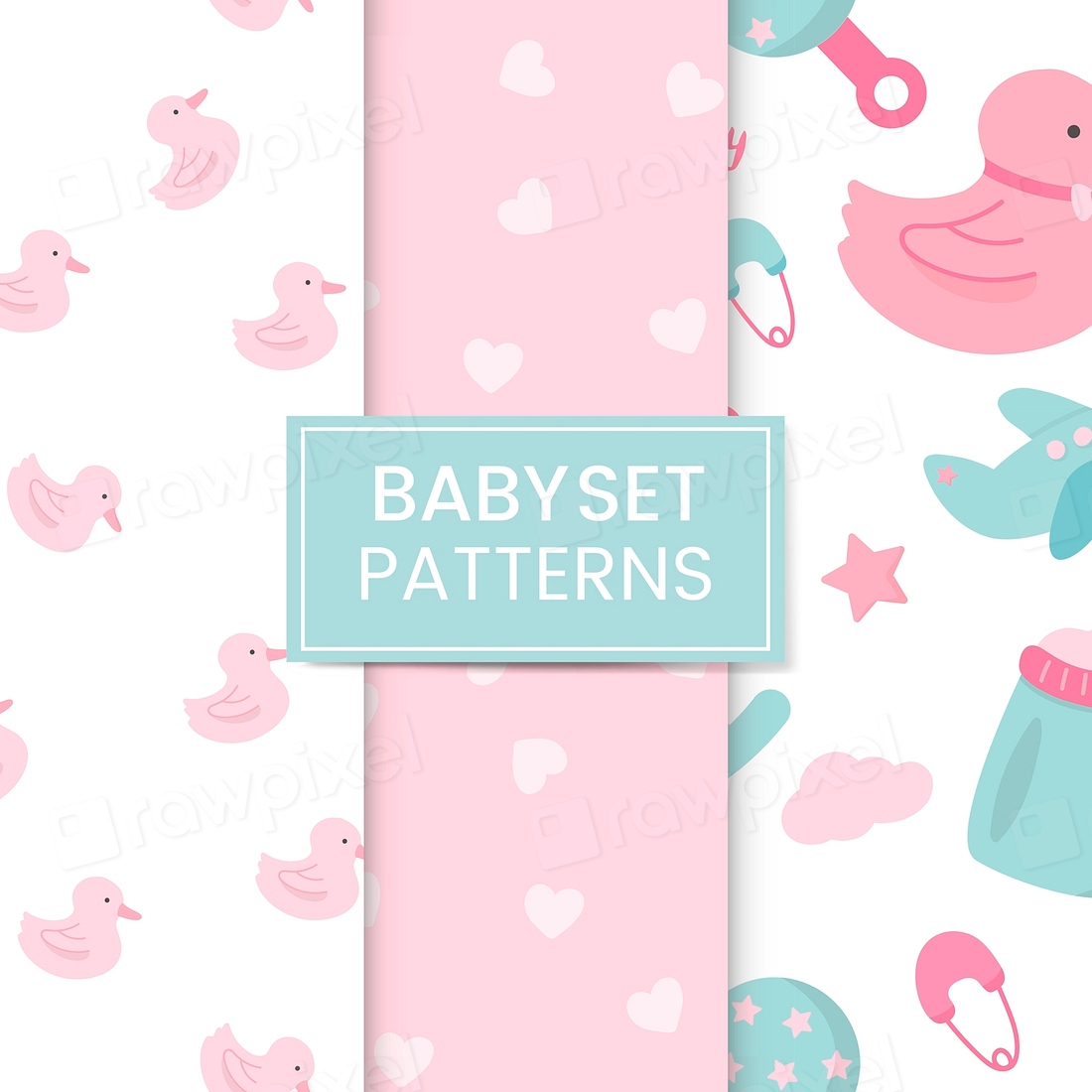 Set of baby pattern vector | Premium Vector - rawpixel