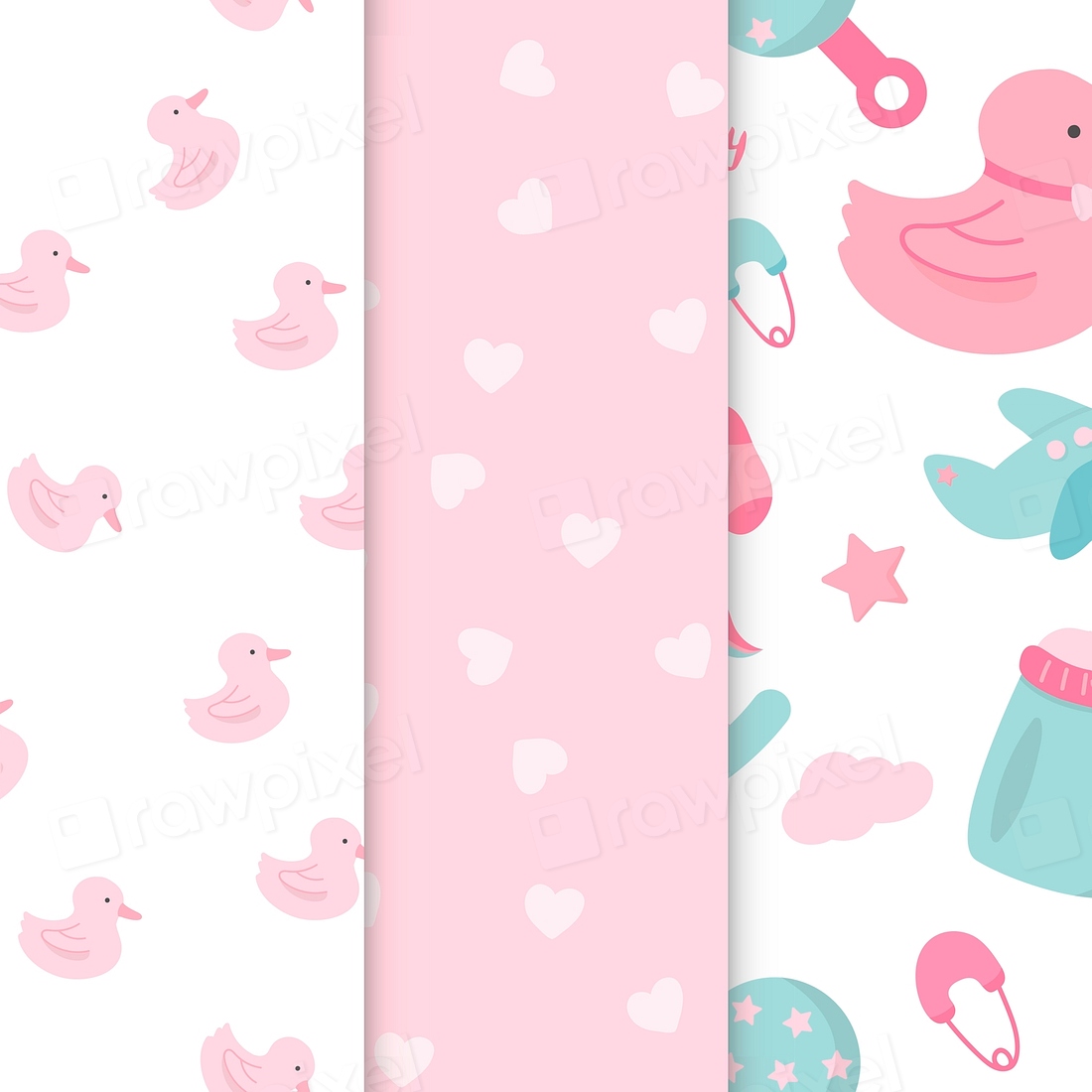 Set of baby pattern vector | Premium Vector - rawpixel