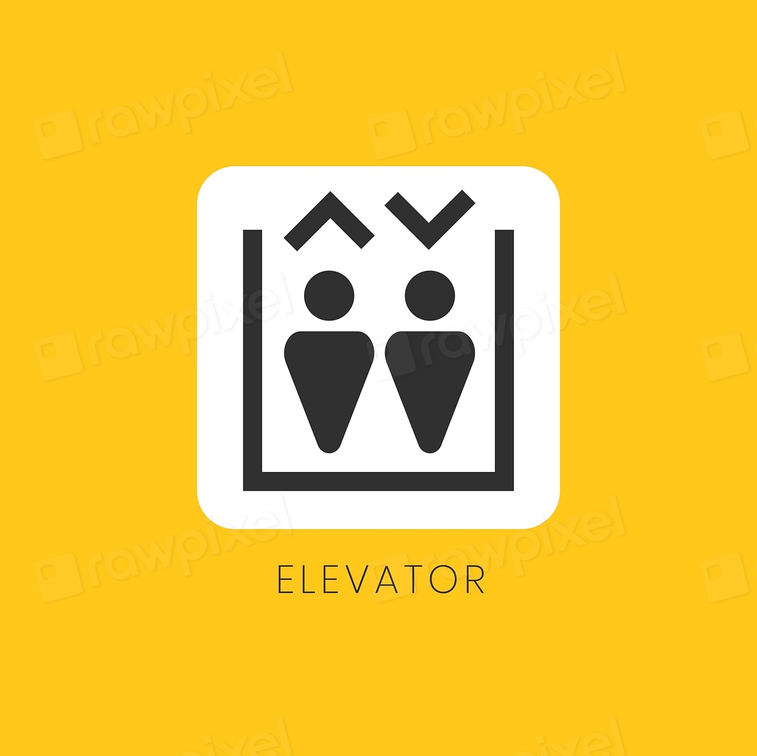 Yellow elevator icon sign vector | Premium Vector - rawpixel