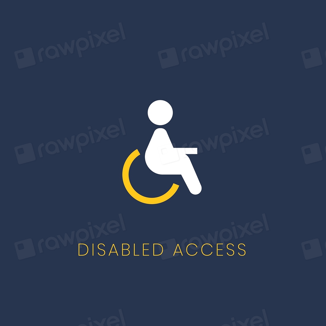 Blue disabled access icon sign | Premium Vector - rawpixel