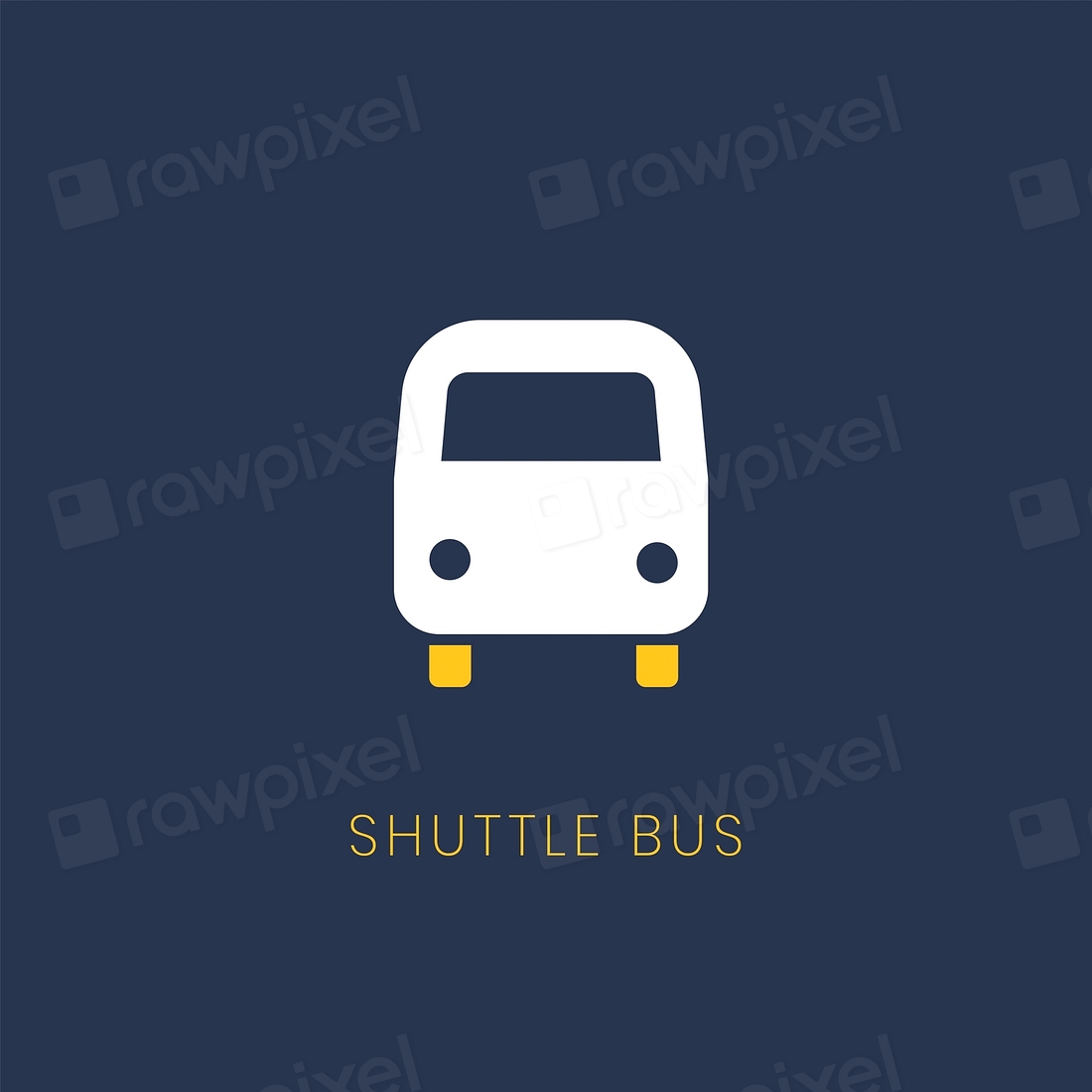 Blue shuttle bus icon sign | Free Vector - rawpixel