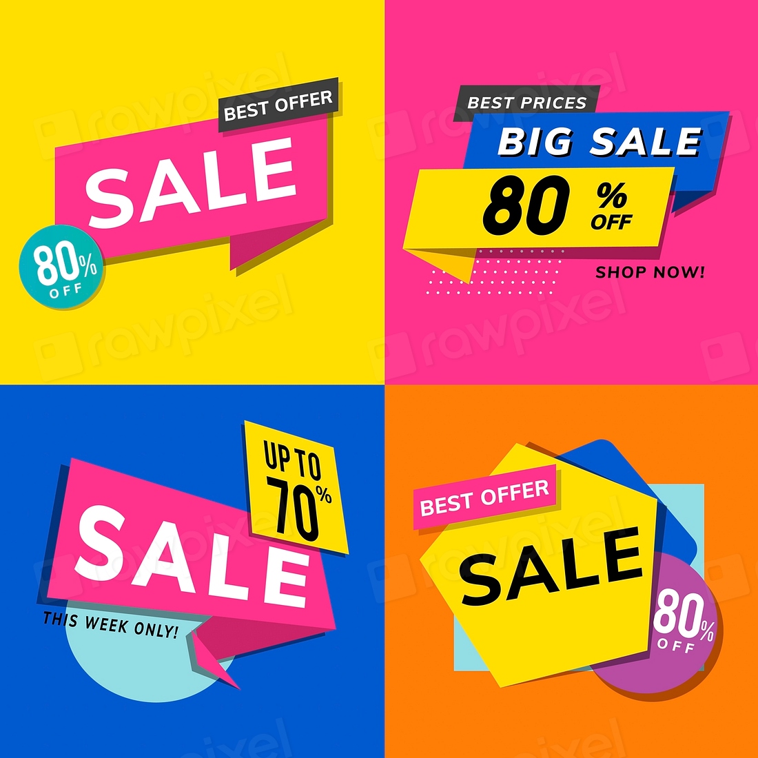Shop sale promotion advertisements vector | Premium Vector - rawpixel
