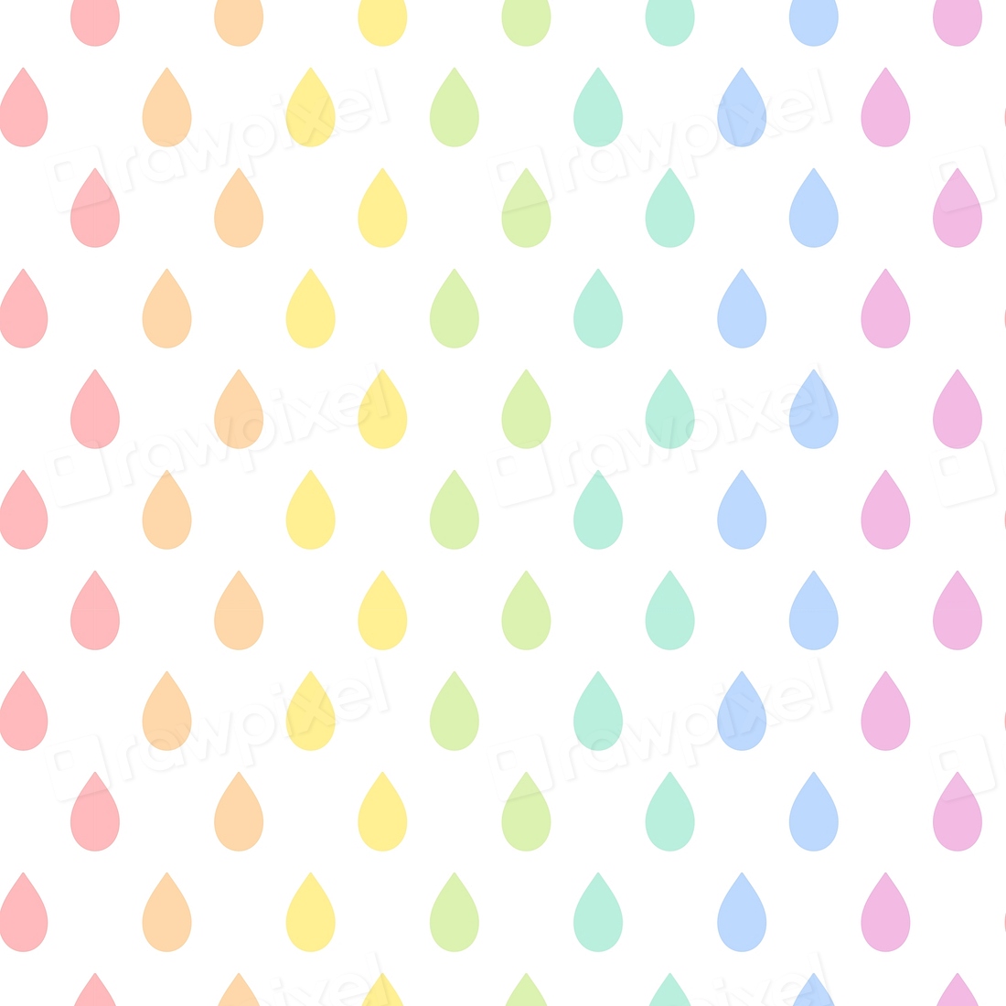 Seamless colorful droplet pattern vector | Premium Vector - rawpixel