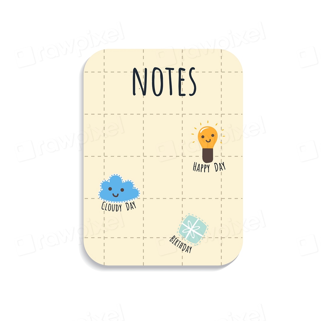 Cute beige note paper vector | Free Vector - rawpixel
