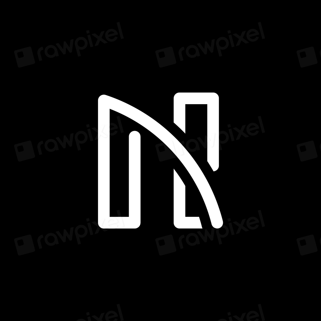 Retro white letter N vector | Premium Vector - rawpixel