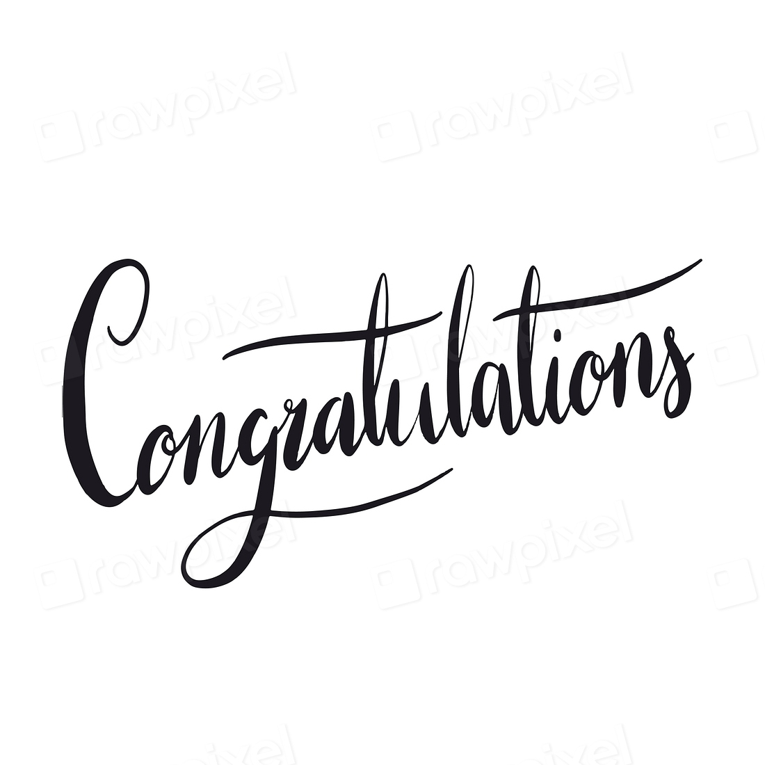 Congratulations typography wording style vector | Premium Vector - rawpixel