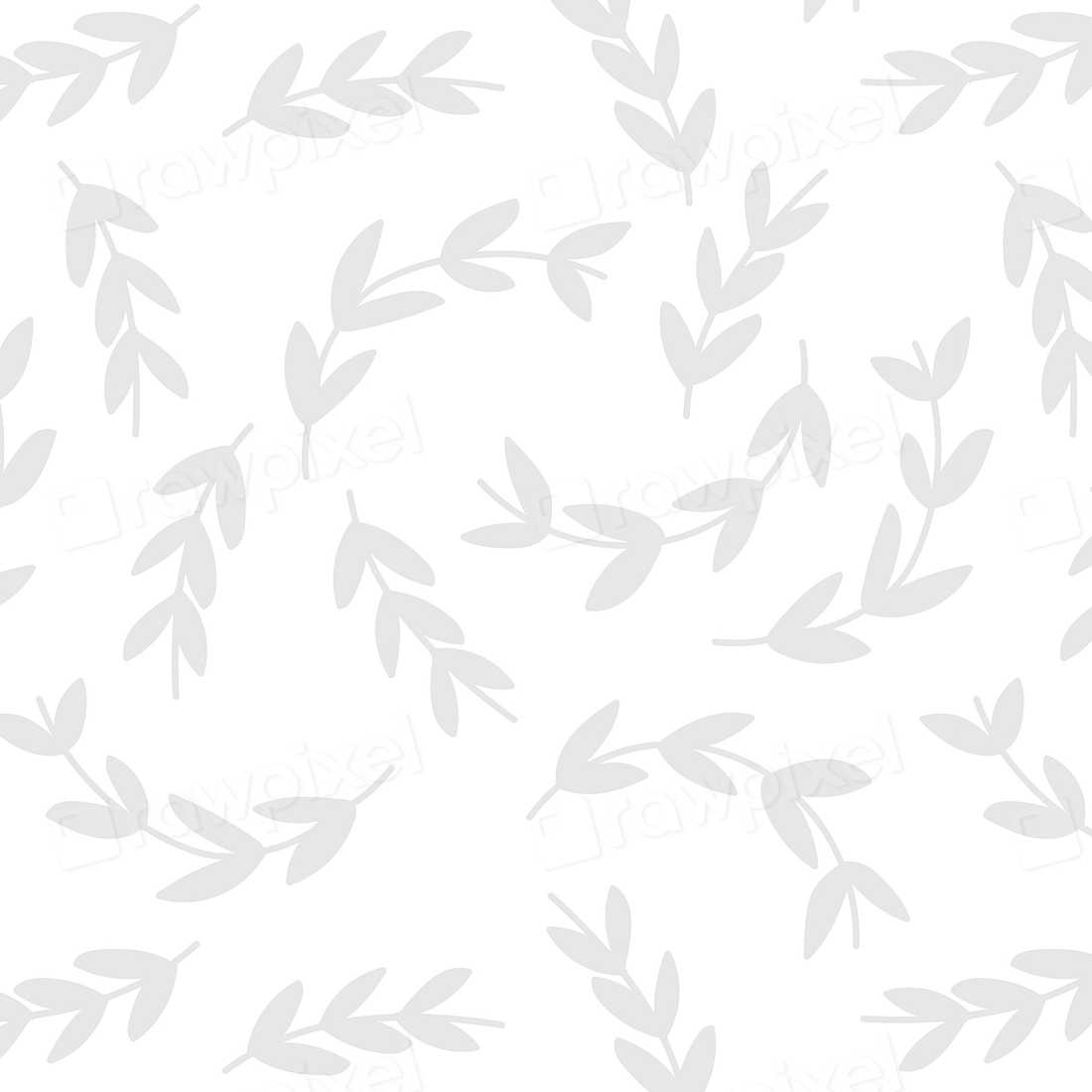 Light gray seamless leaf patterned | Premium Vector - rawpixel