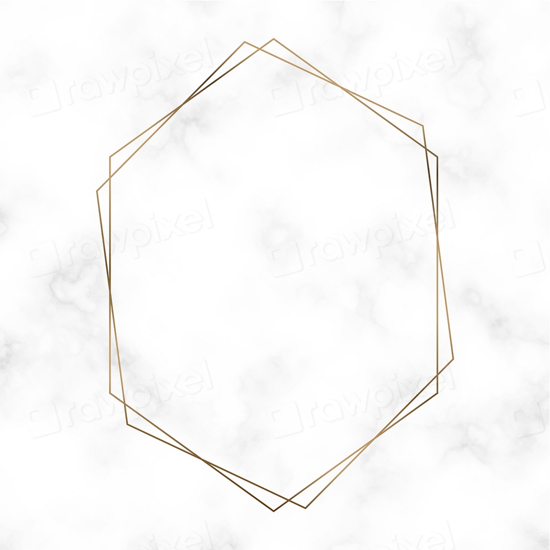 Golden hexagon frame template vector | Premium Vector - rawpixel