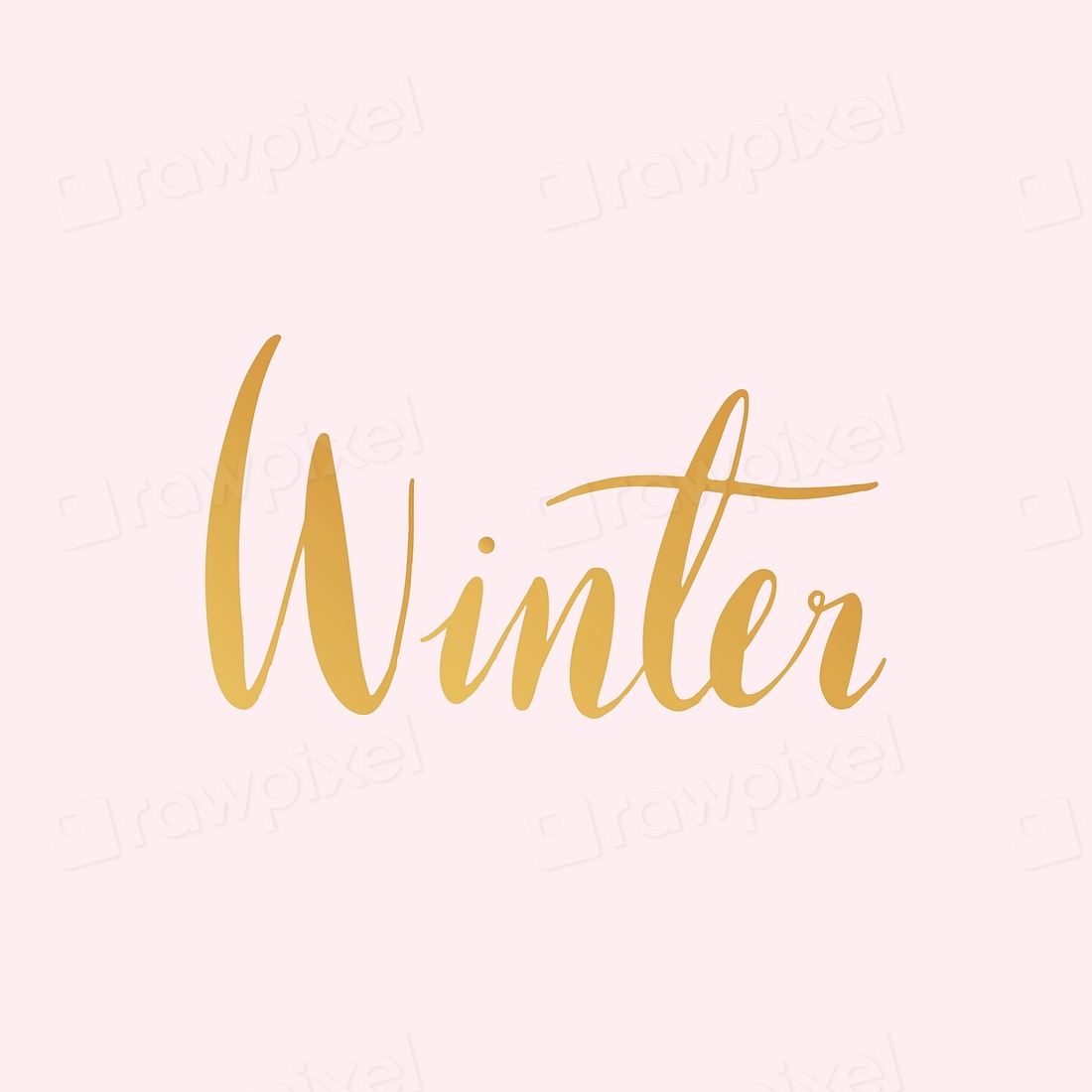 Winter handwritten typography style vector | Free Vector - rawpixel