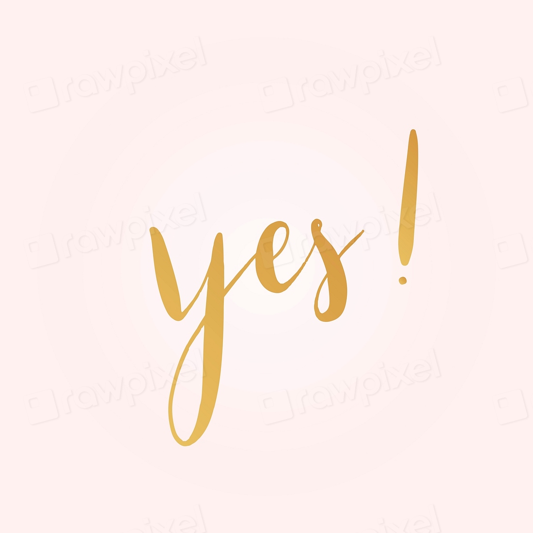 Yes! typography style vector | Free Vector - rawpixel