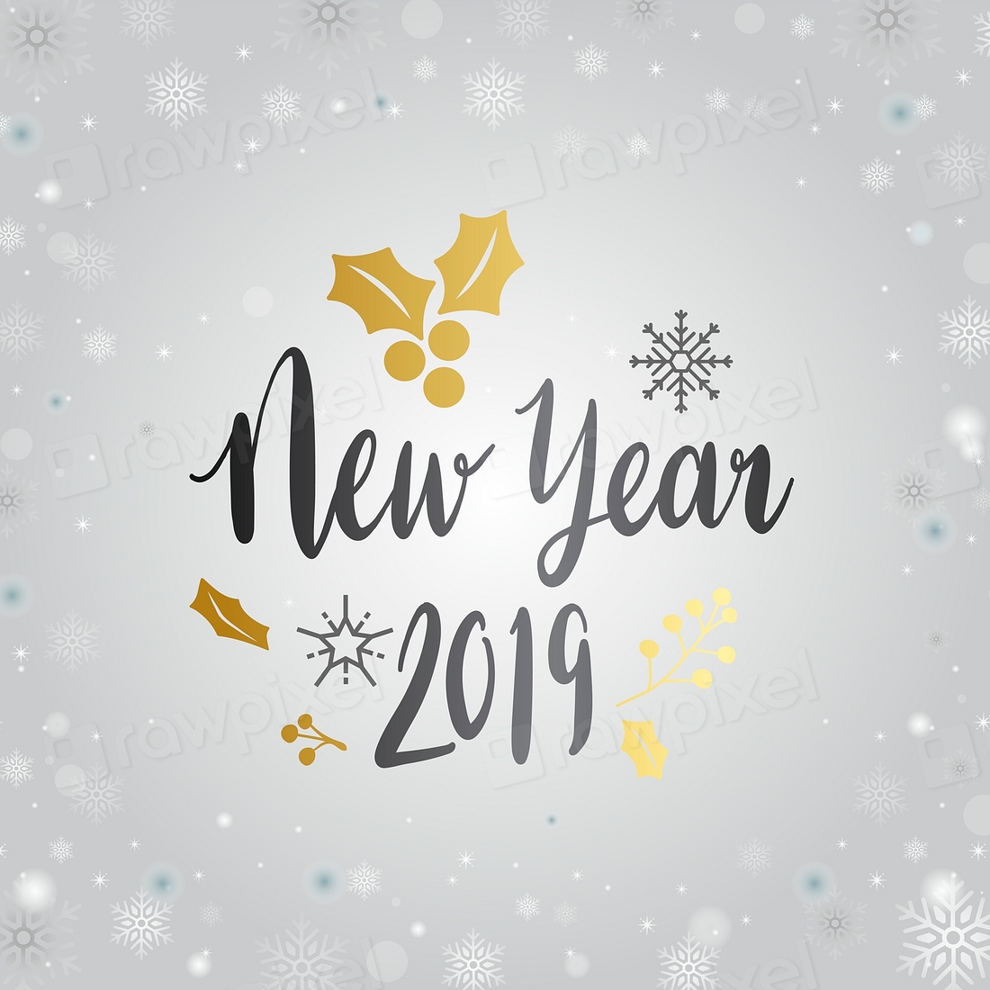 New Year 2019 design vector | Free Vector - rawpixel
