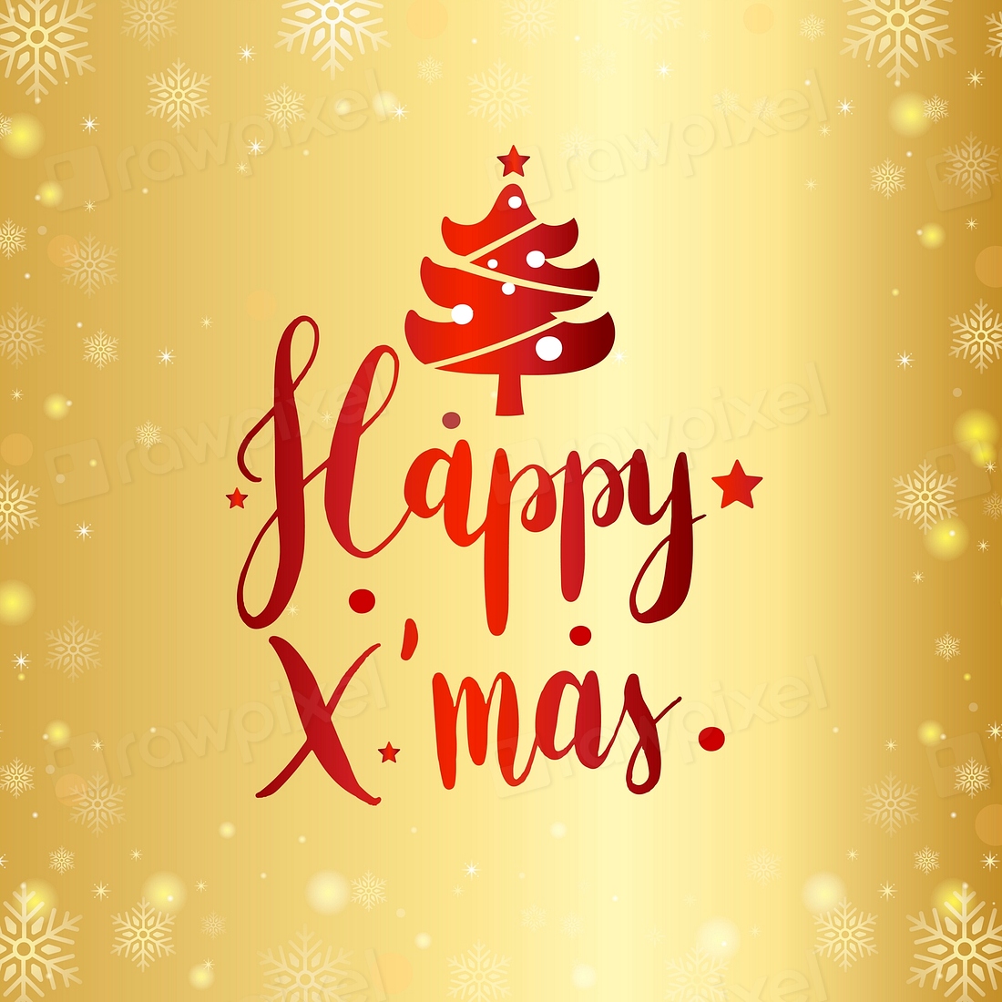 Happy Xmas typography design vector | Premium Vector - rawpixel