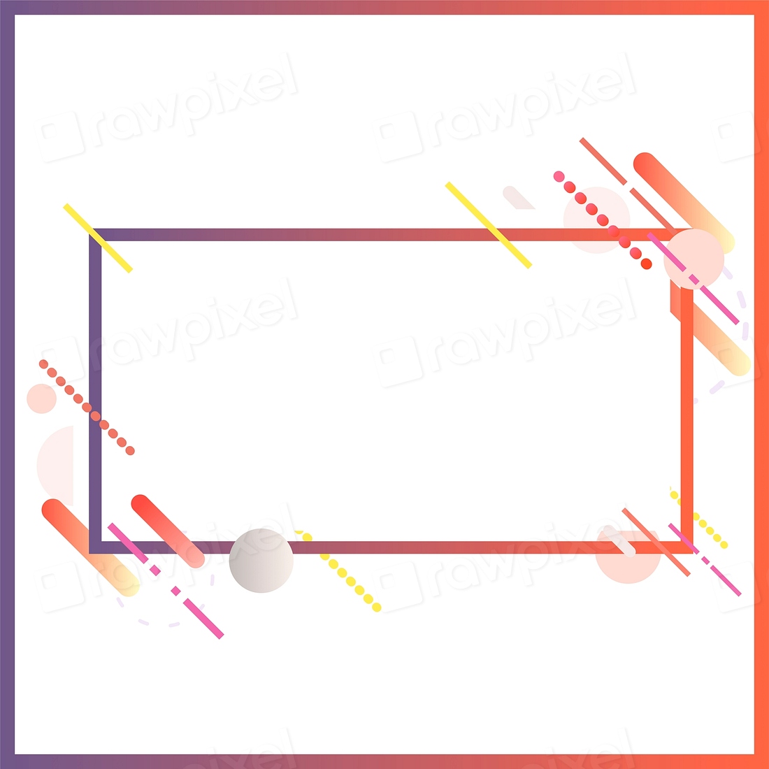 Modern rectangle banner colorful frame | Premium Vector - rawpixel
