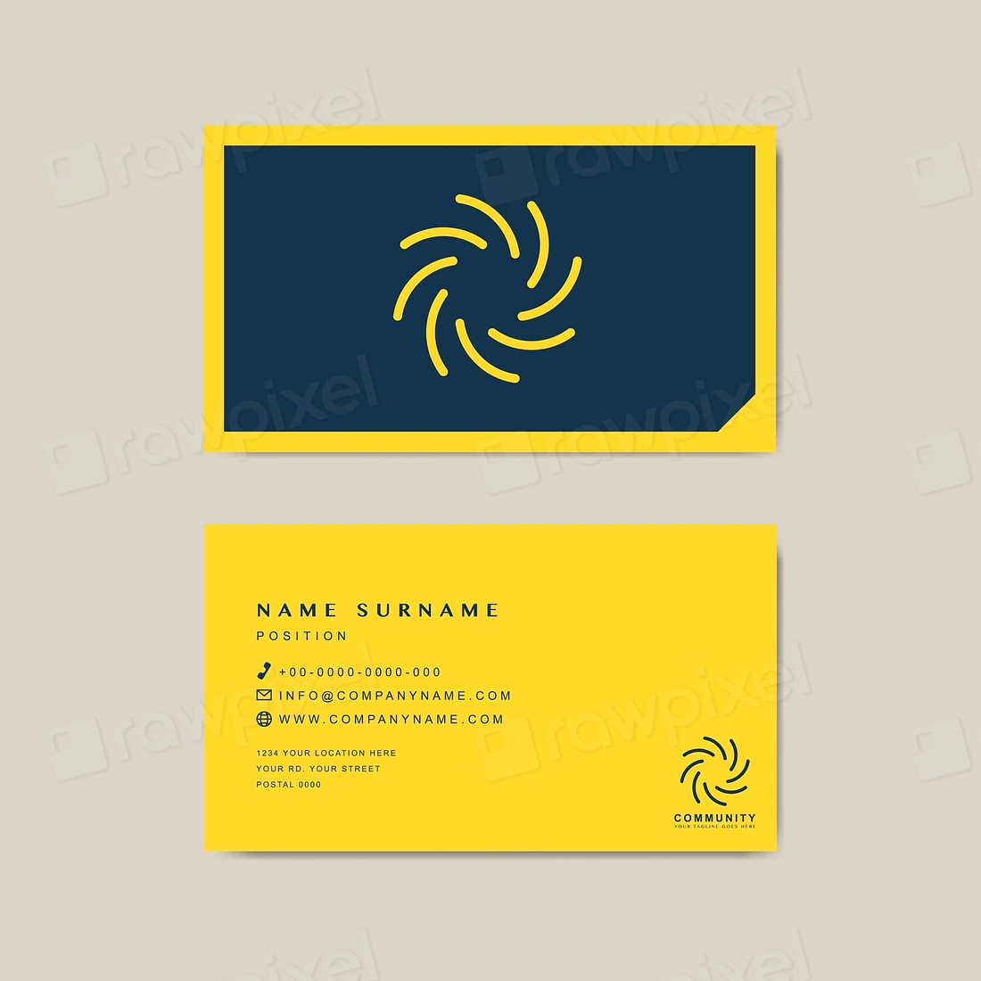 Business card sample design template | Premium Vector - rawpixel