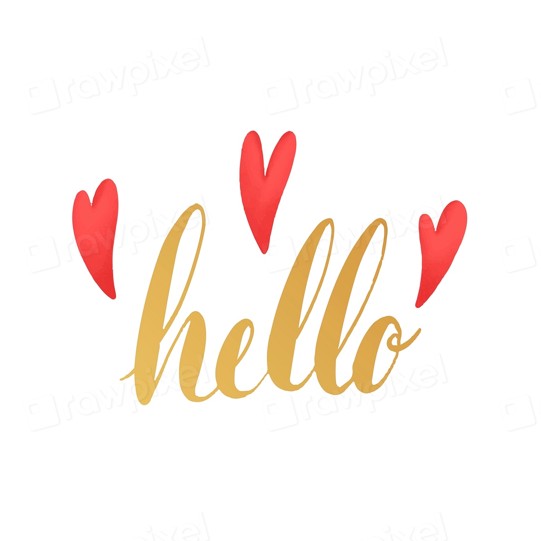 The word hello typography decorated | Free Vector - rawpixel