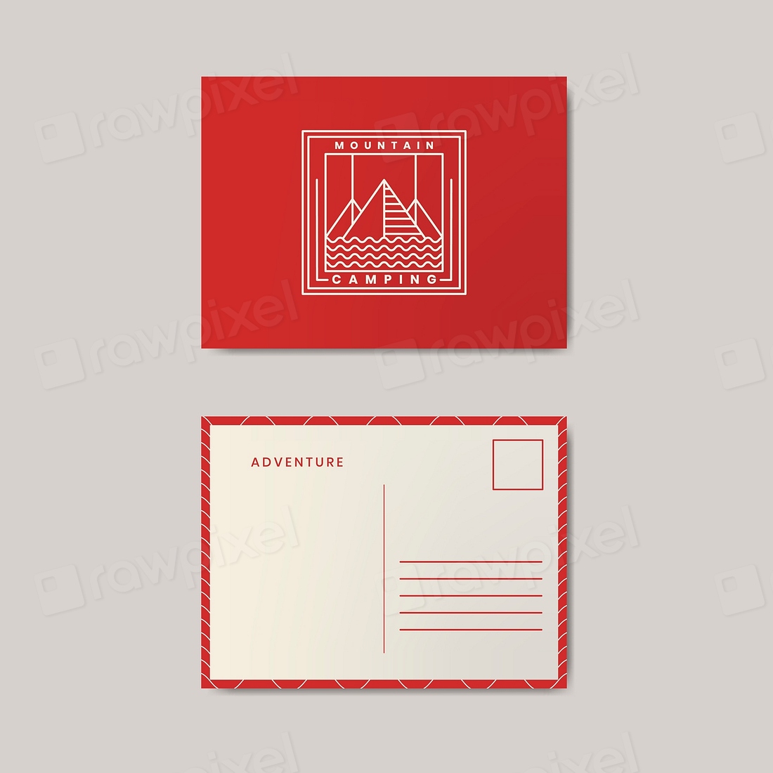 Post card design template mockup | Premium Vector - rawpixel