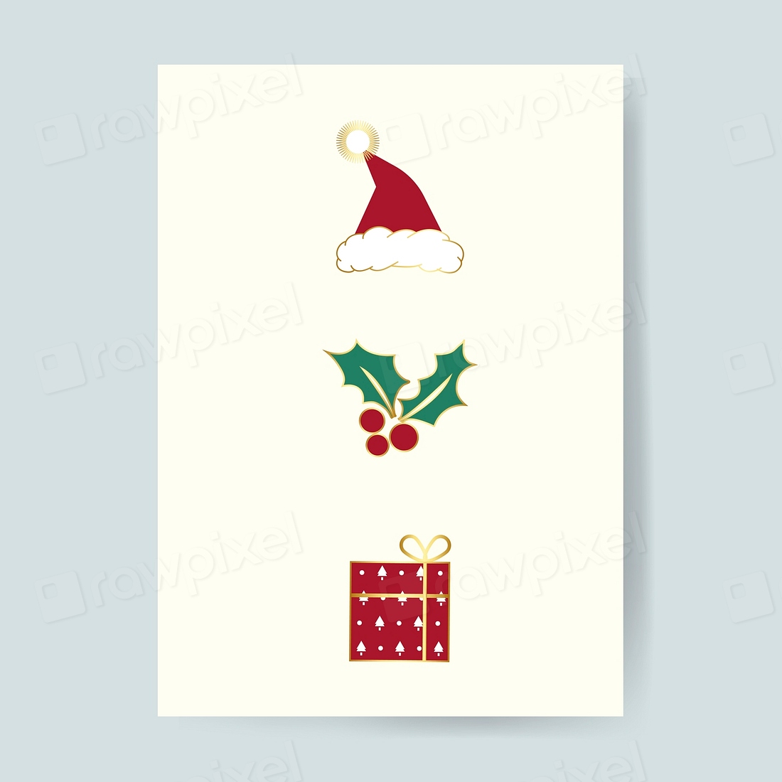 Christmas card festive designs vector | Premium Vector - rawpixel