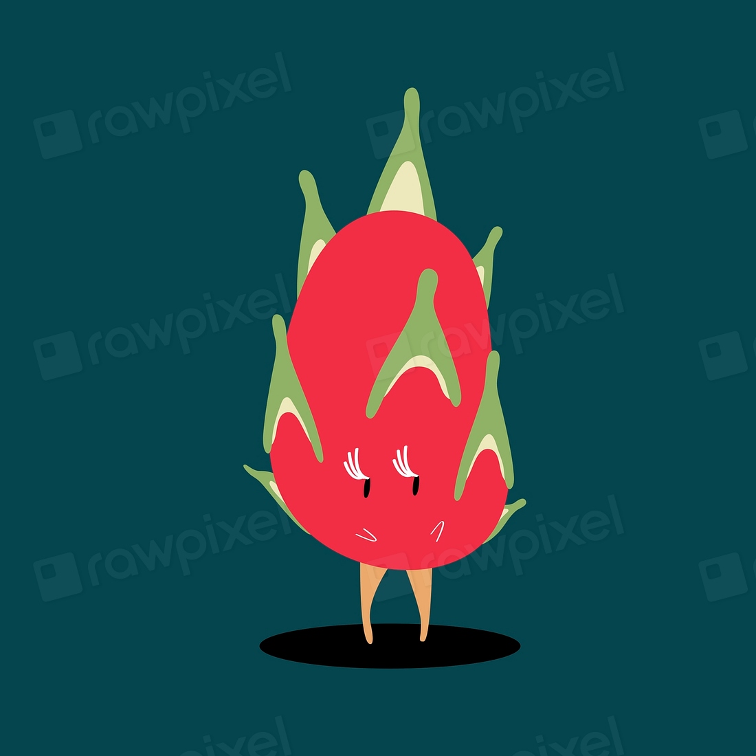 Red dragon fruit cartoon vector | Premium Vector Illustration - rawpixel