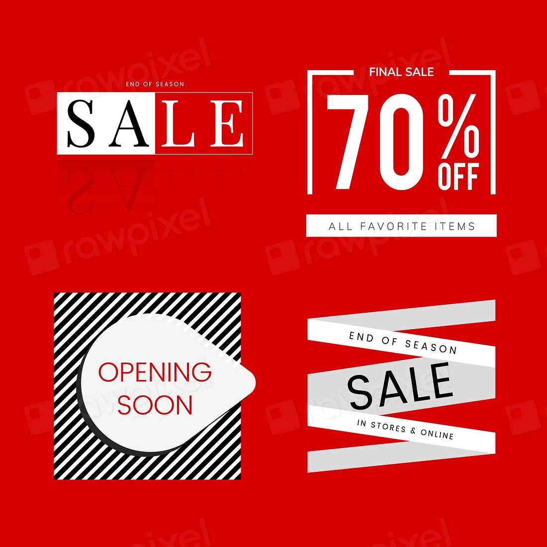 Set sale promotion design template | Premium Vector - rawpixel